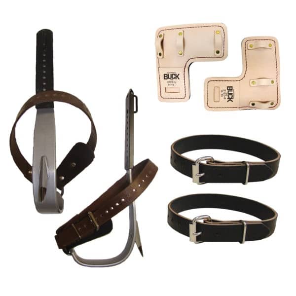 Steel Pole Climbers with Permanent Gaff, Pads, Upper and Lower Straps ...