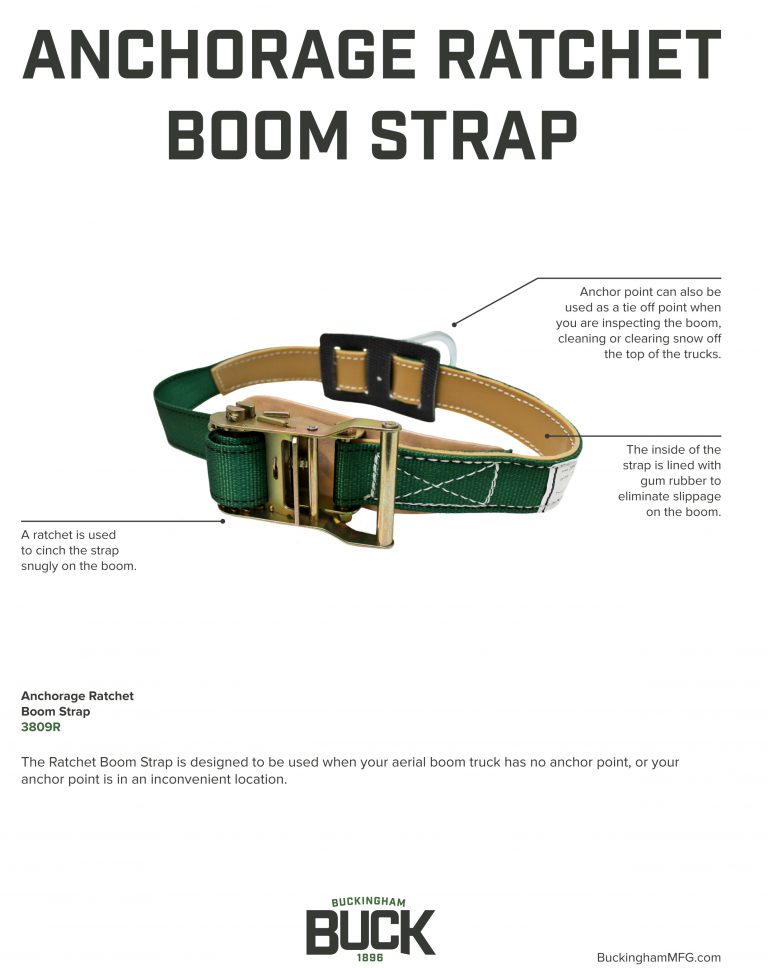 Anchorage Ratchet Boom Strap - 3809R - Buckingham - Lineman, Arborist ...