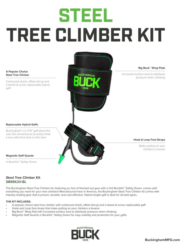 BuckViz™ Steel Tree Climber Kit with Big Buck™ Pads - SB95K2V-BL ...