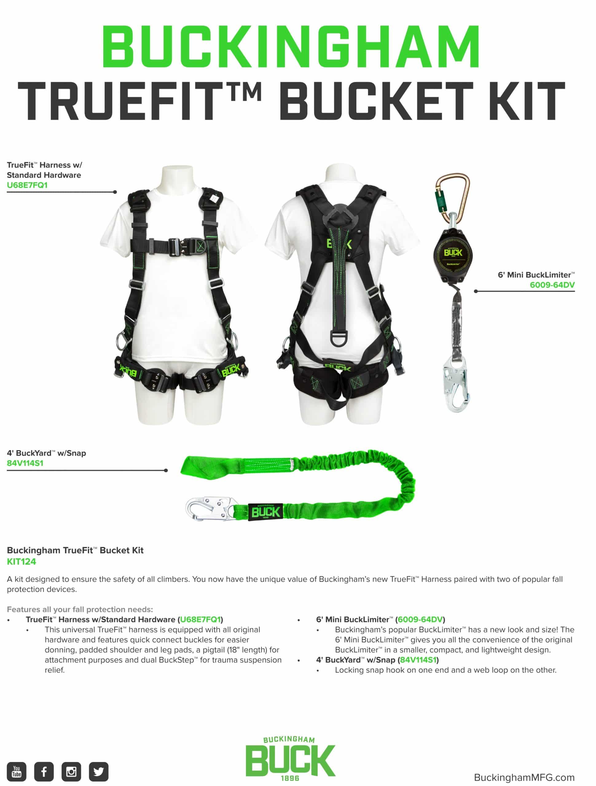 Buckingham Truefit Bucket Kit - KIT124 - Buckingham Manufacturing