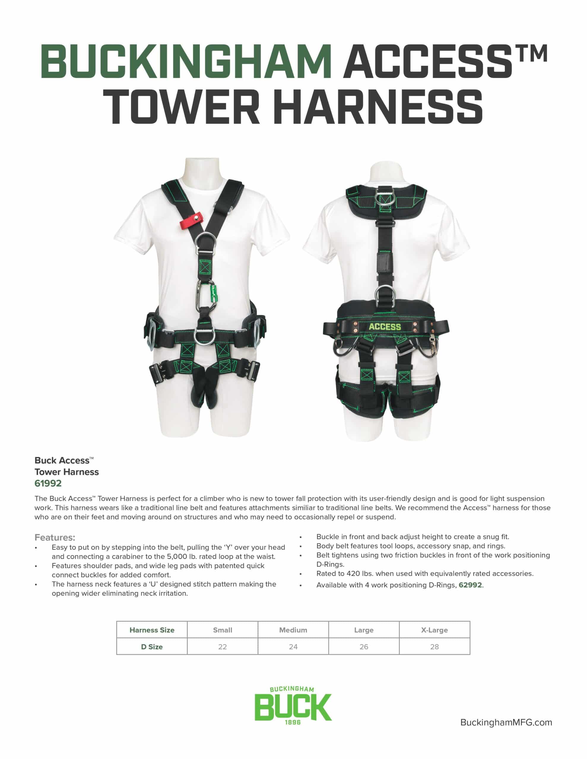 Access™ Tower Harness - 61992 / 62992 - Buckingham Manufacturing